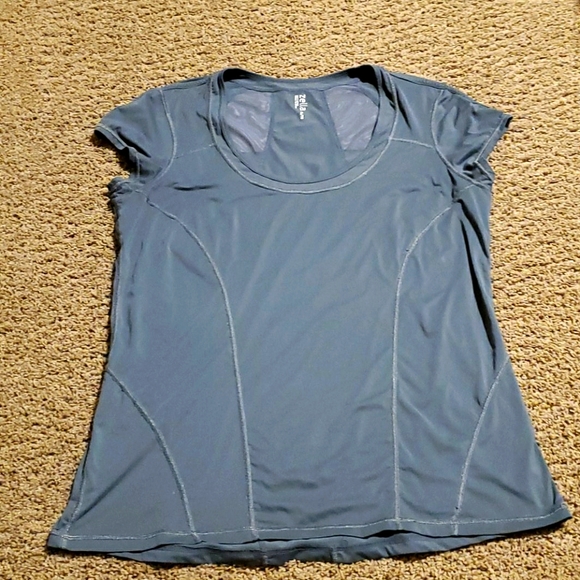 Zella | Tops | Zella Gray Workout Sheer Breathable Back Panels | Poshmark